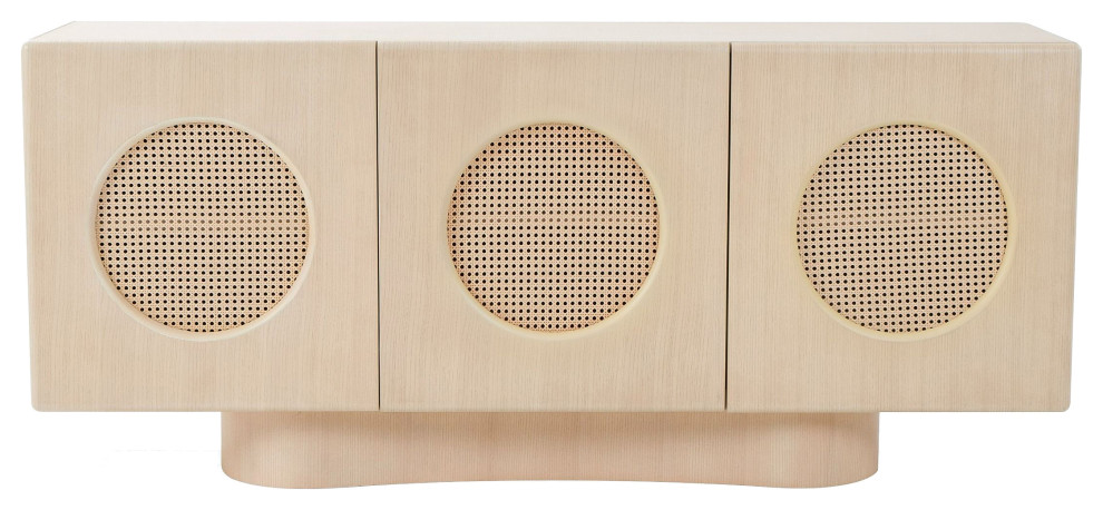 Kyoto Cane Buffet, Natural Ash Rattan Dining Buffet Table Sideboard ...