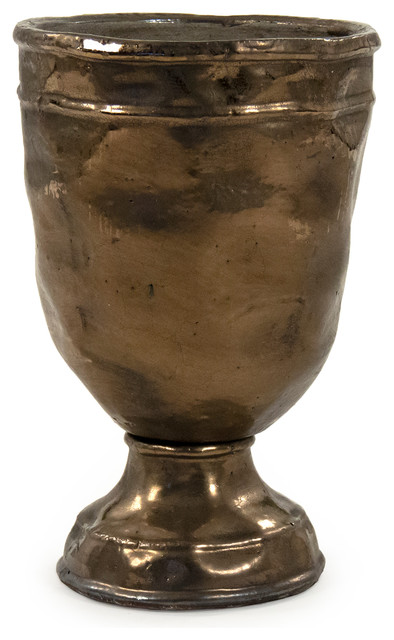 Distressed Bronze Vase - Traditional - Vases - by HedgeApple | Houzz