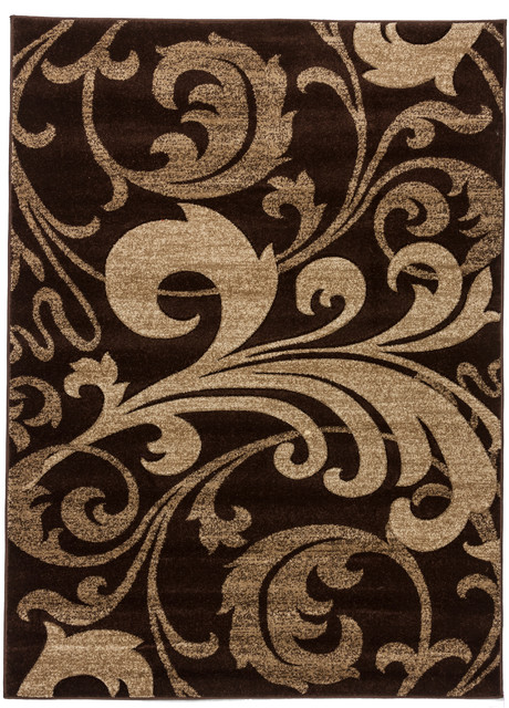 Well Woven Ruby Leslie Fleur De Lis Area Rug, Brown, 3'11" x 5'3 ...