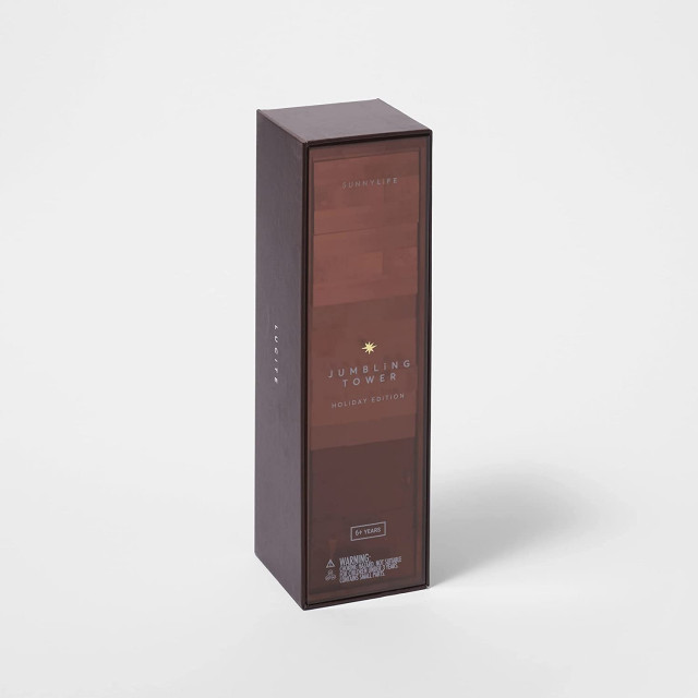 Sunnylife Limited Edition Whiskey Noir Lucite Jenga Jumbling Tower ...