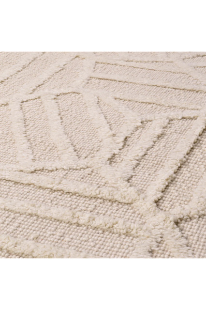 Cream Handwoven Wool Carpet | Eichholtz San Juan, 6'5" X 10 ...
