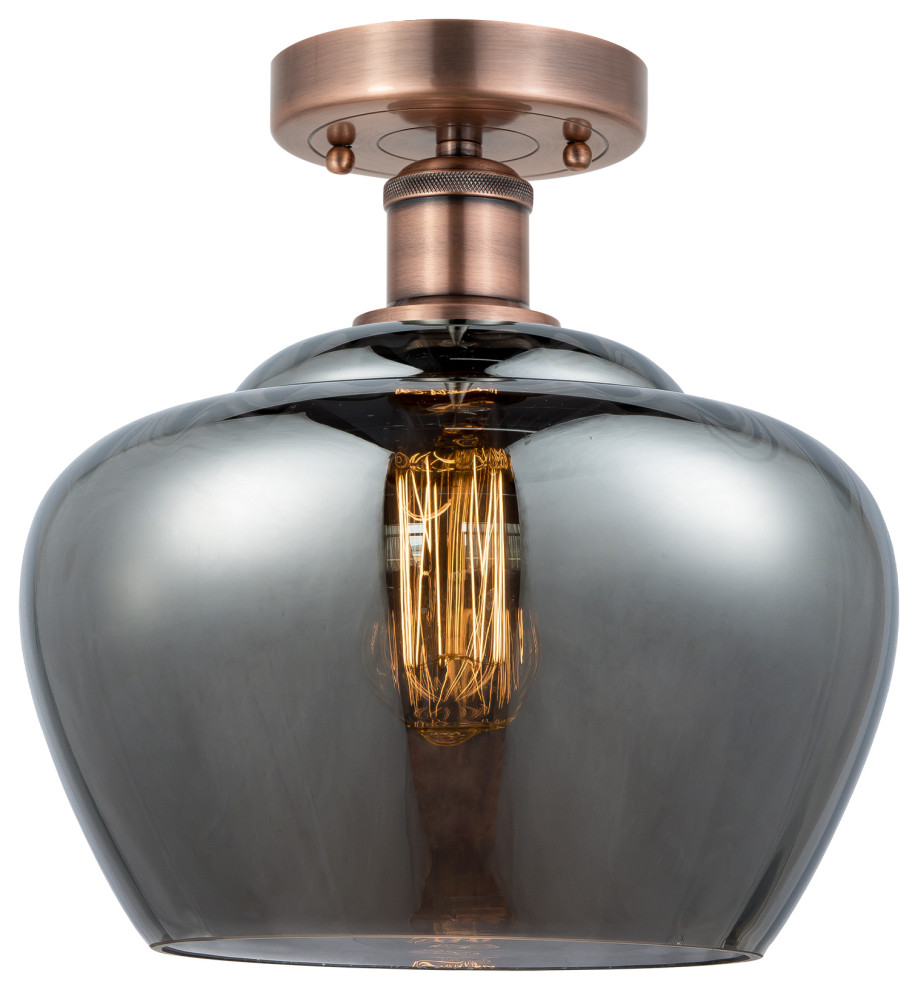 Innovations Fenton 1 11" Flush Mount Antique Copper - Industrial ...