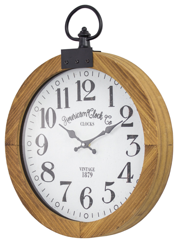 American Clock Co. Pocket Watch Wall Clock 20" - Transitional - Wall ...
