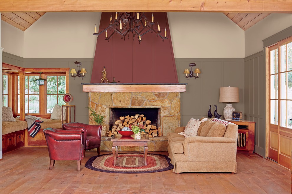 HGTV HOME™ by Sherwin-Williams - Rustic - Living Room - Columbus - by ...