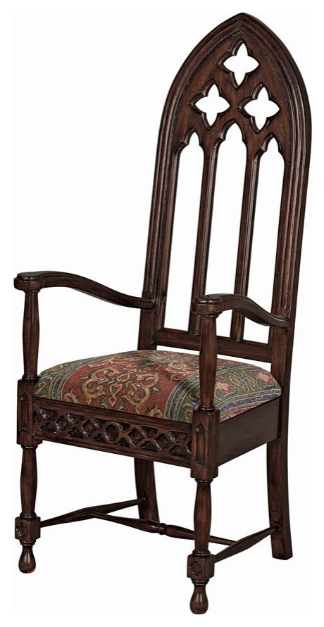 Design Toscano Viollet Le Duc Gothic Arm Chair - Traditional - Dining ...