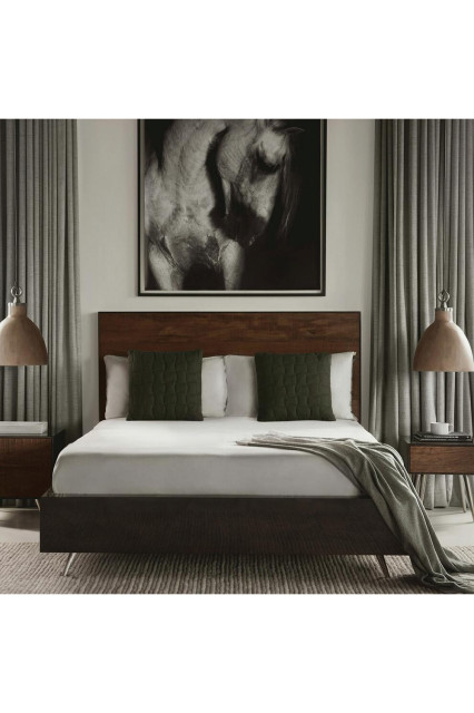 Peroba Wood Queen Bed | Andrew Martin Almera - Contemporary - Beds - by ...