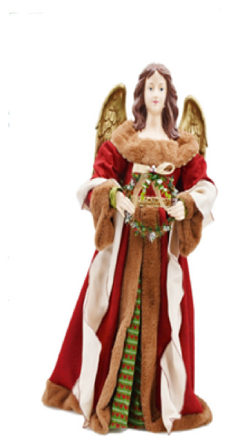 3' Brown Angel Commercial Size Christmas Tree Topper Unlit - Modern ...