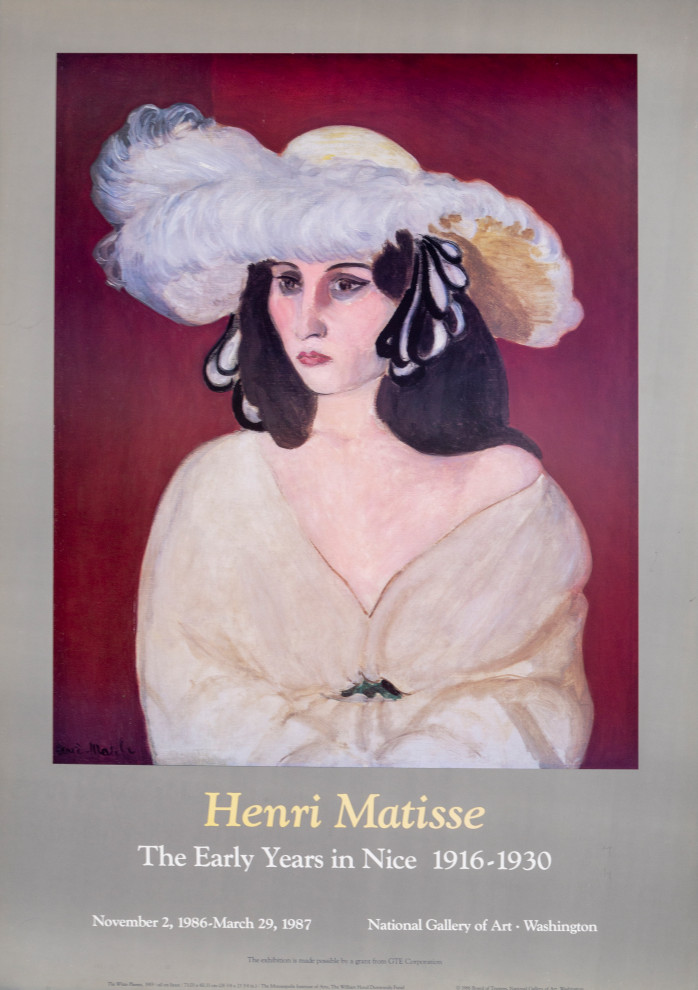 The Early Years The White Plumes, Henri Matisse, 29x24 - Contemporary ...
