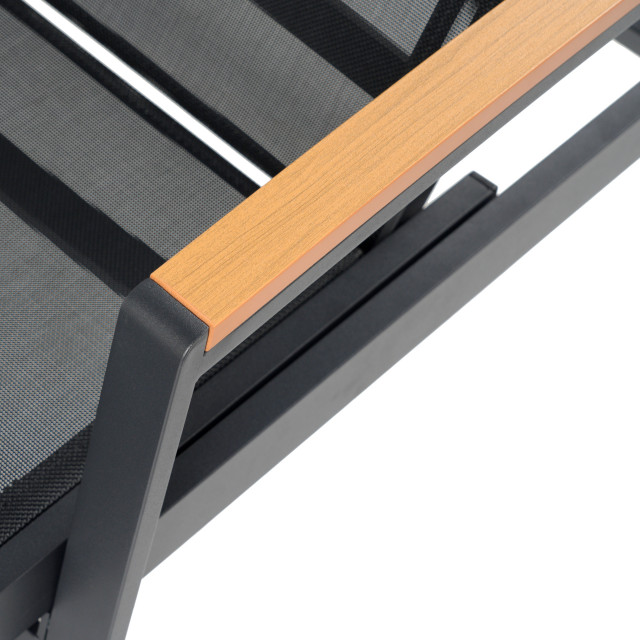 GDF Studio Outdoor Mesh and Aluminum Chaise Lounge, Set of 2 ...