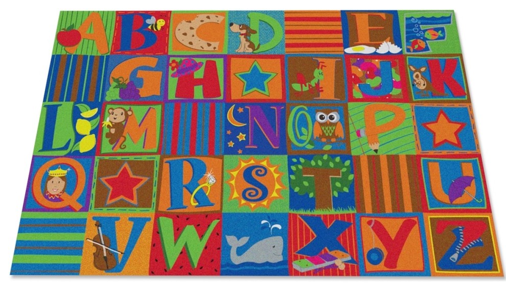Letter Seating Rug - Contemporary - Kids Rugs - by KidCarpet