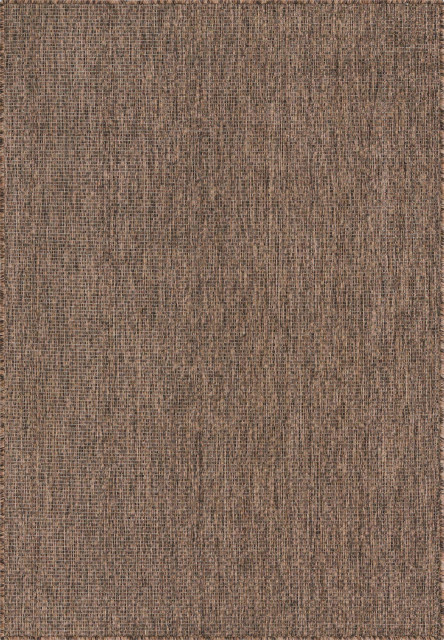 Rug Unique Loom Outdoor Solid Light Brown Rectangular 4' 0 x 6' 0 ...
