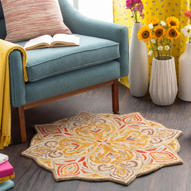 Surya Bonifate BFT-1023 Bohemian Area Rug, 5' Round - Contemporary ...
