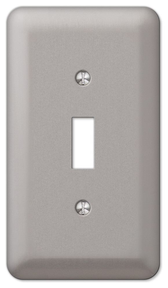 Devon Steel 1-Toggle Wall Plate - Transitional - Switch Plates And ...