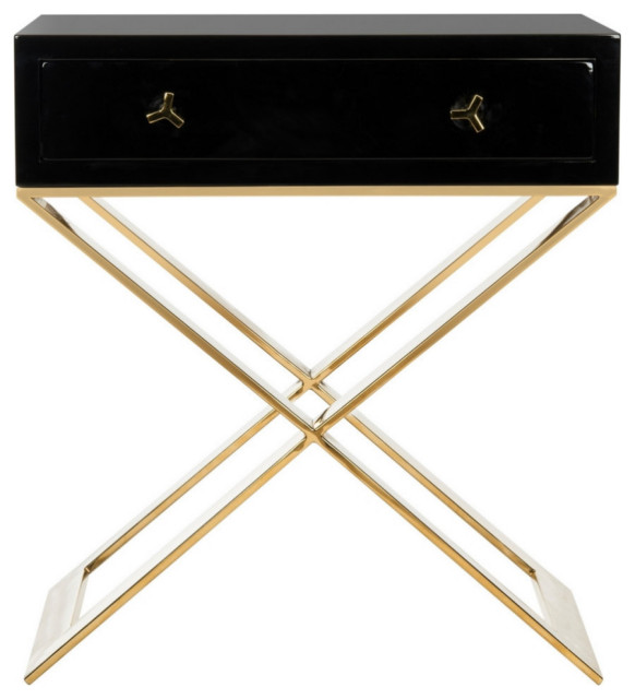 Lakota Lacquer Side Table, Black - Contemporary - Side Tables And End Tables - by Rustic Home ...
