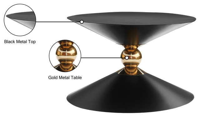 Malia Iron Coffee Table - Contemporary - Coffee Tables - by Meridian ...