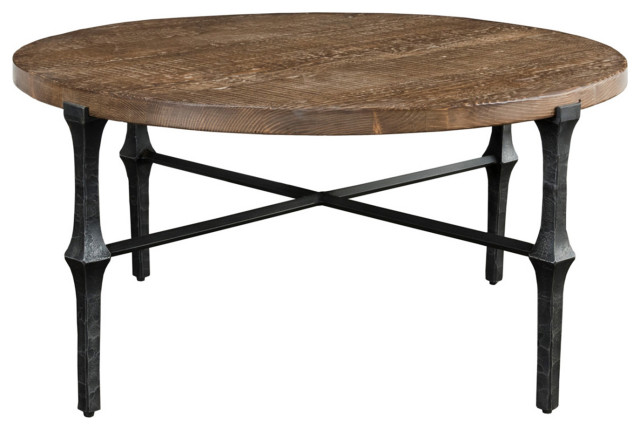 Modern Farmhouse Round Coffee Table - Industrial - Coffee Tables - by ...