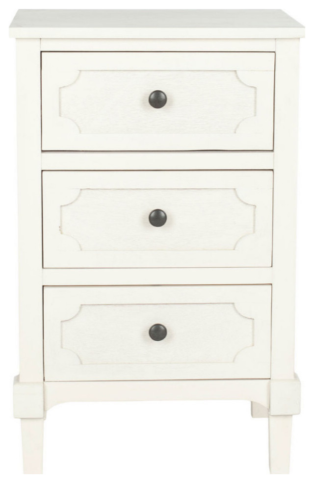 Briscoe Side Chest, White - Transitional - Side Tables And End Tables ...