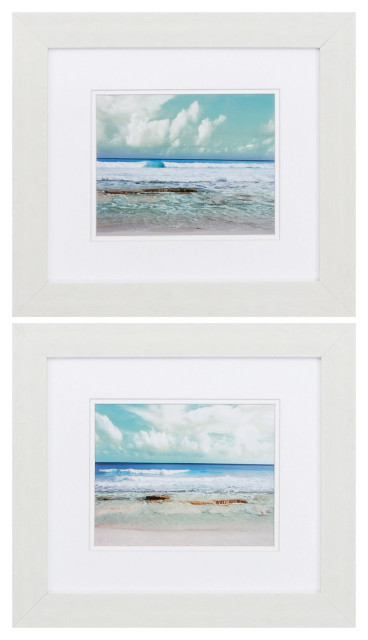 18" X 16" White Frame Cancun Magic (Set Of 2) - Beach Style - Prints ...