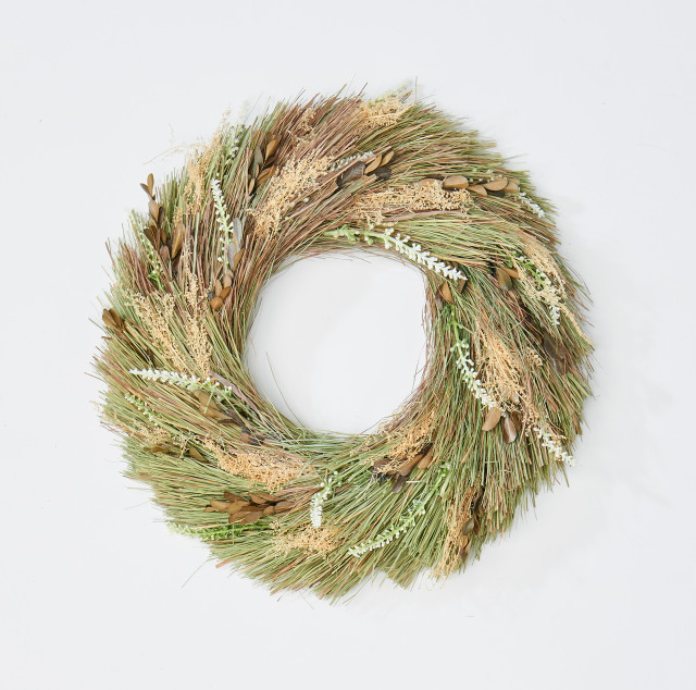 14" Natural Grass Wreath - Modern - Wreaths And Garlands - by WORTH ...