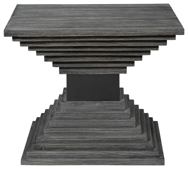 Uttermost Andes Wooden Geometric Accent Table - French Country - Side ...