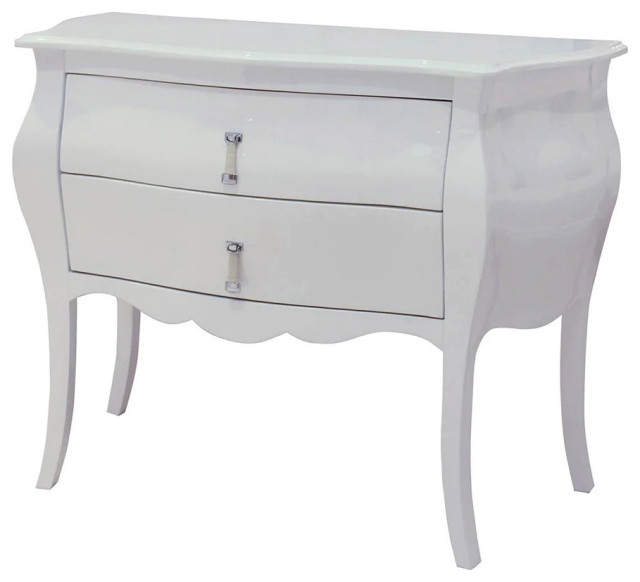Adonis White Bedroom Dresser - Traditional - Nightstands And Bedside Tables - by V.S.D Furniture ...
