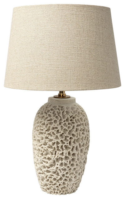 Coastal Beige Faux Coral Table Lamp - Beach Style - Table Lamps - by ...