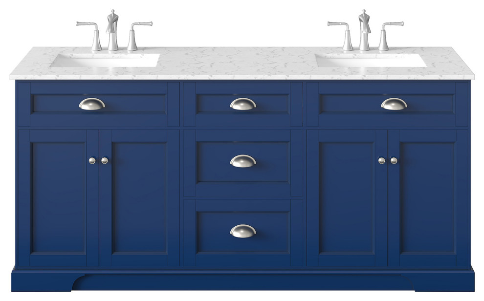 Eviva Epic Transitional Blue Bathroom Vanity - Transitional - Bathroom ...