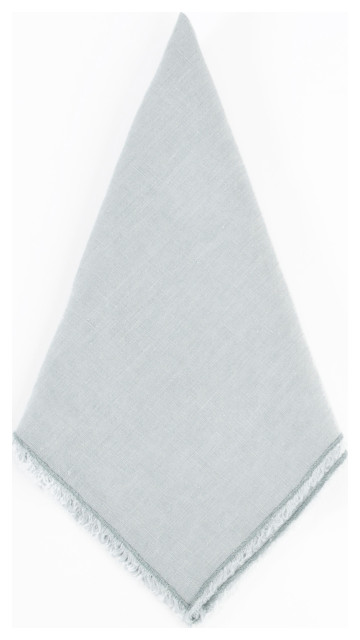 Fringed Design Stone Washed Linen Napkins, Set of 4, 20" - Modern ...