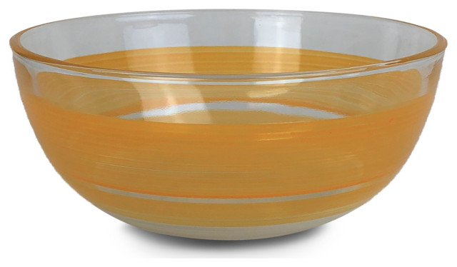 Retro Stripe Orange 11" Bowl - Contemporary - Decorative Bowls - Other ...