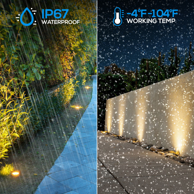 24-Pack 6W Well Lights LED Low Voltage 12-24V, In-Ground Lighting ...