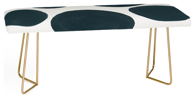 Elena Blanco Dark Blobs Bench - Contemporary - Upholstered Benches - by ...