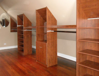 Roselle, IL sloped ceiling walk in closet - Contemporary - Chicago - by ...