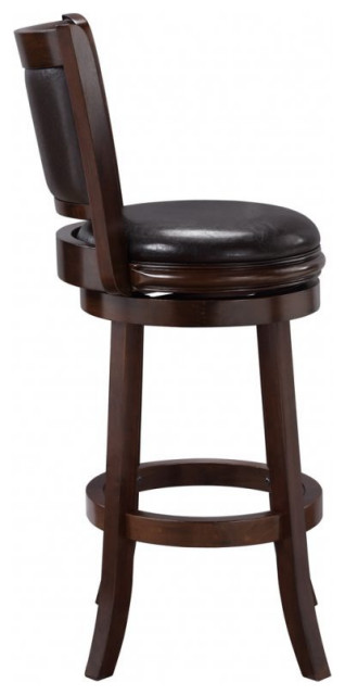 Augusta Swivel Bar or Counter Stool, Cappuccino with Dark Brown PU, 29 ...