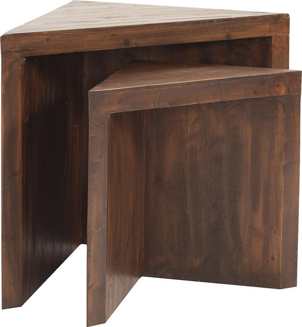 Rustic Wood Nesting Tables - Transitional - Coffee Table Sets - by ...