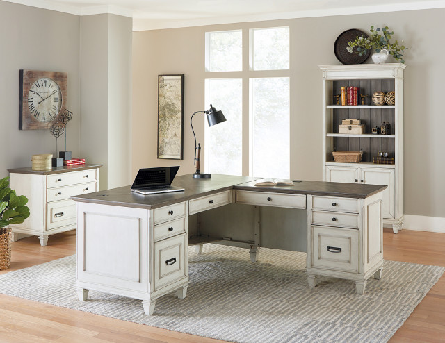 Martin Furniture Hartford L-Shaped Desk - Farmhouse - Desks And Hutches ... Martin Furniture Hartford L-Shaped Desk - Farmhouse - Desks And Hutches ...