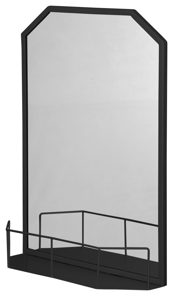 Anita Decorative Metal Mirror with shelf - Transitional - Bathroom ...