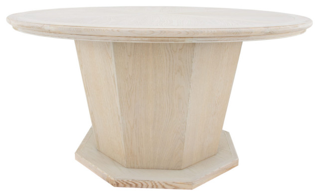 Harland Light Oak Round Dining Table - Transitional - Dining Tables ...