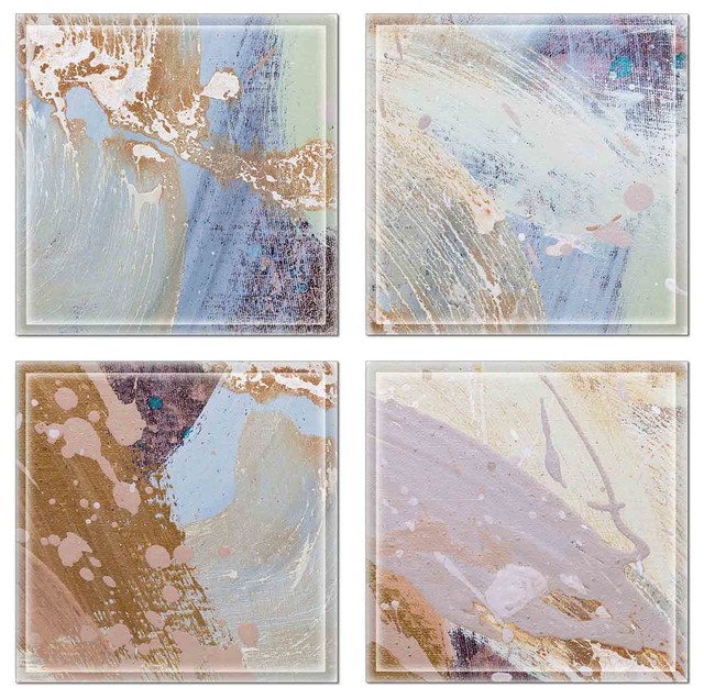 6"x6" Upscale Designs Crystal Glass Wall Tile, Set of 32, 6x6 ...