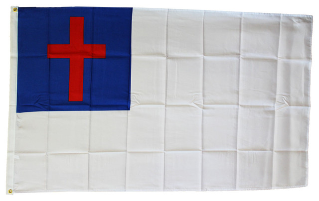 Christian, 3'x5' Polyester Flag - Traditional - Flags And Flagpoles ...