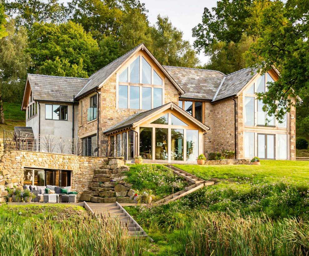 Full Interior Design Oak Frame Building - Farmhouse - Exterior - Other ...