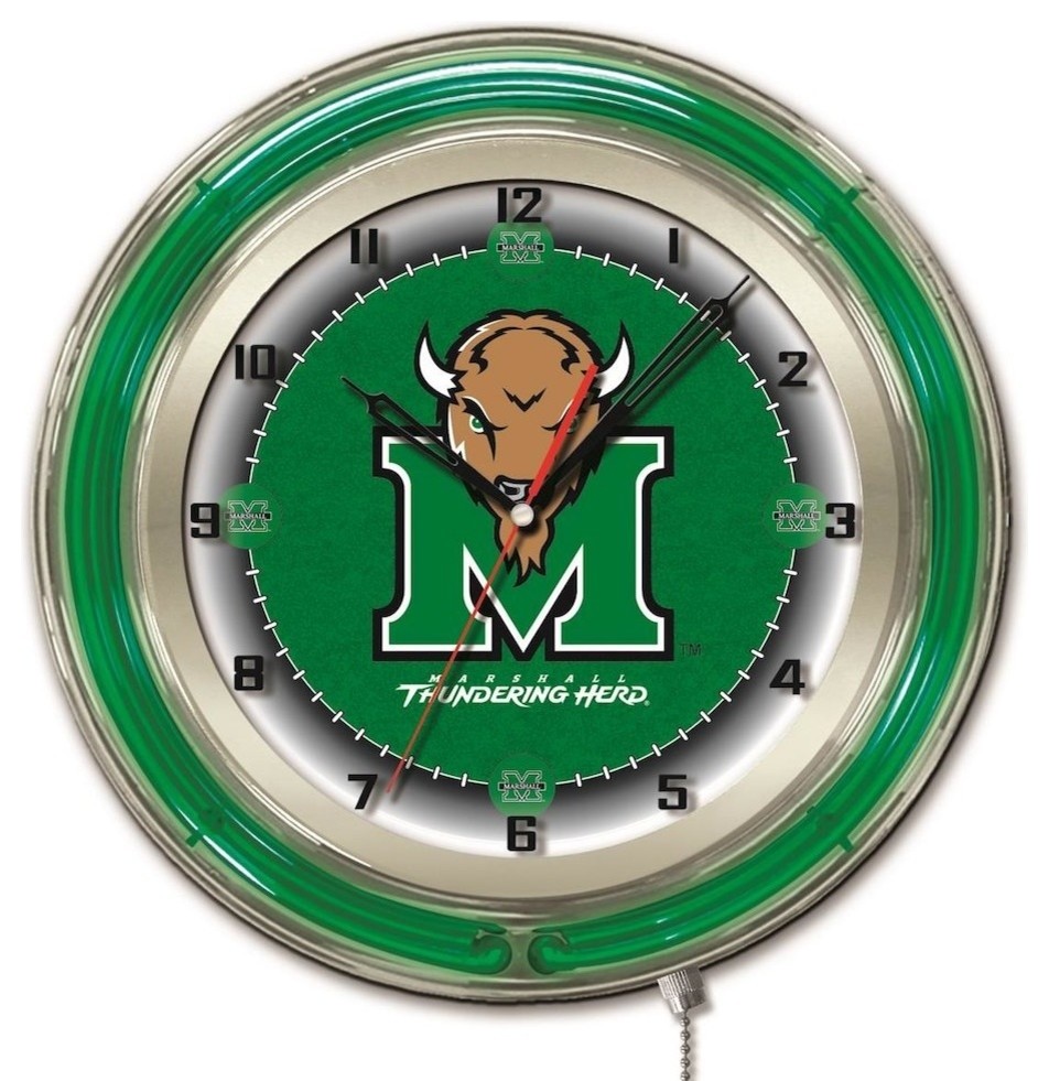 Marshall 19" Neon Clock - Contemporary - Wall Clocks - by Holland Bar ...