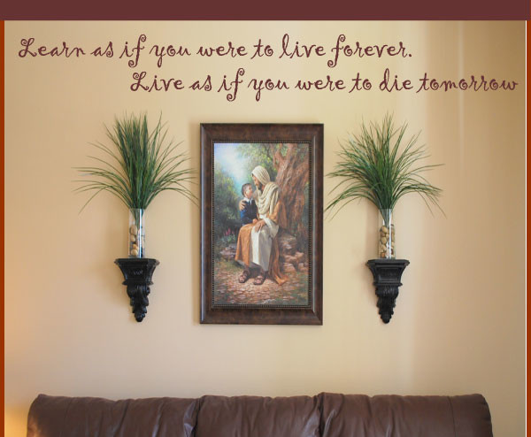 Learn As If Vinyl Wall Decal businessquotes18, 36 in. - Contemporary ...