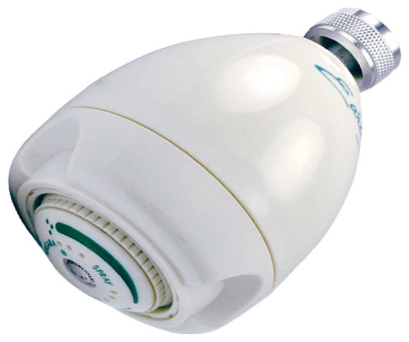 Niagara Earth Showerhead, White - Contemporary - Showerheads And Body ...
