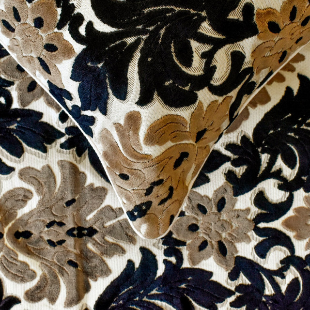 Designer Brown velvet, Damask Victoria, Twin 53"x18" Bed Runner Only ...