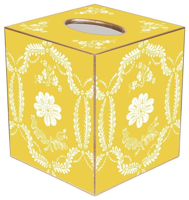 TB552 - Yellow Provencial Tissue Box Cover - Traditional - Tissue Box ...