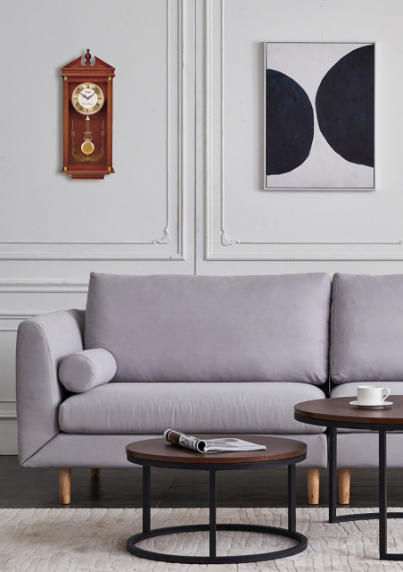 Regal Oak Wall Clock With Pendulum - Traditional - Wall Clocks - by ...