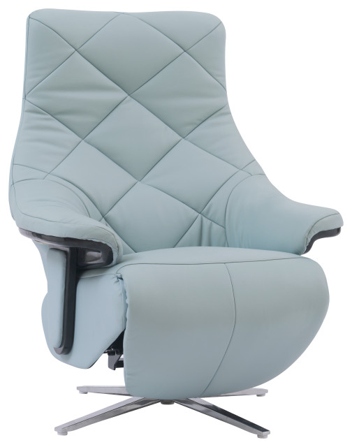 Darwin Light Blue Recliner - Midcentury - Recliner Chairs - by World ...
