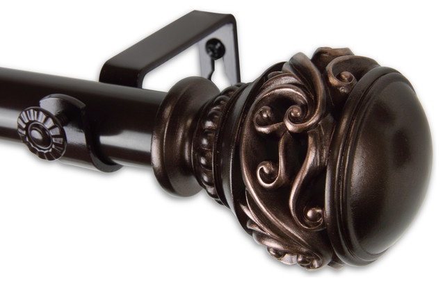 Claudia 1" Curtain Rod, 28"-48" - French Country - Curtain Rods - by ...