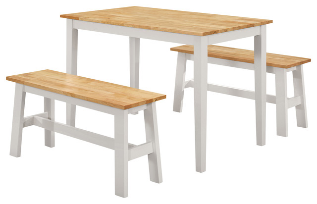 New York Table With 2 Benches - Transitional - Dining Sets - by ...