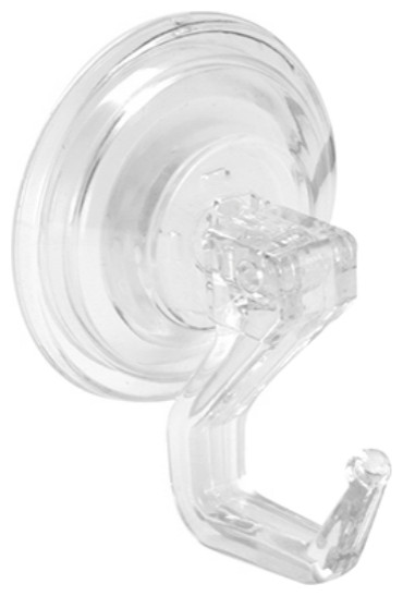 InterDesign 52820 Plastic Power Lock Small Suction Hook, Clear, 2-Pack ...